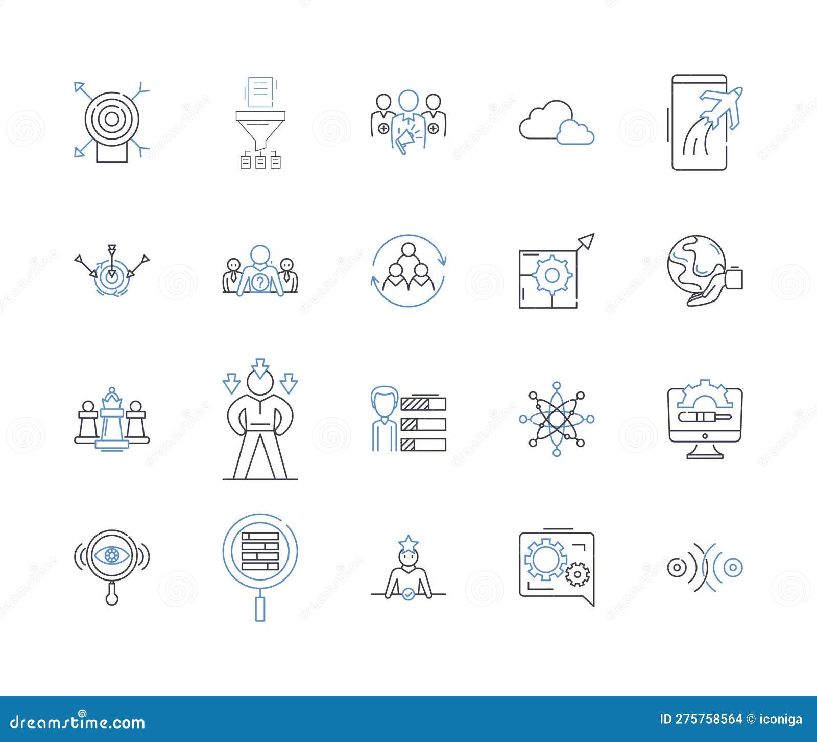 Sales Enablement Line Icons Collection. Training, Strategy ...