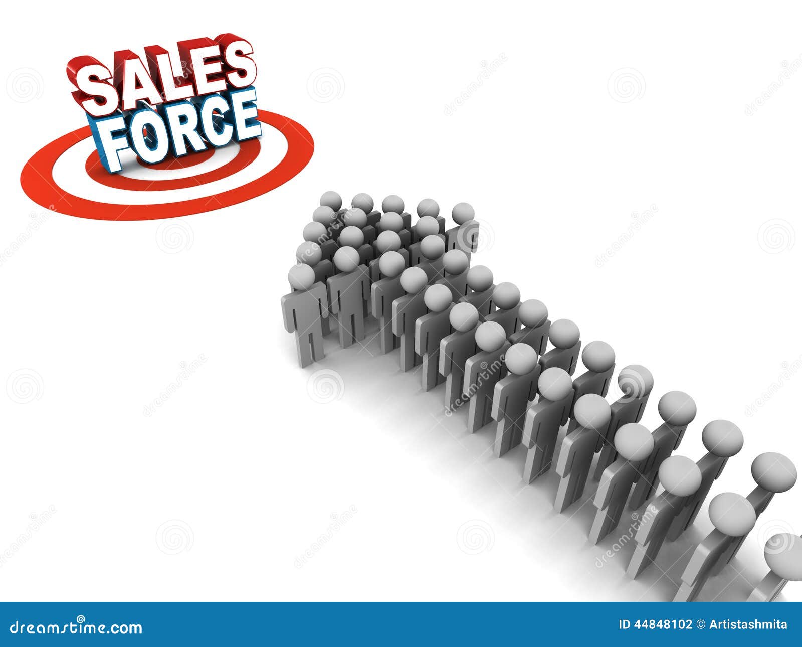 Sales force stock illustration. Illustration of focused - 44848102