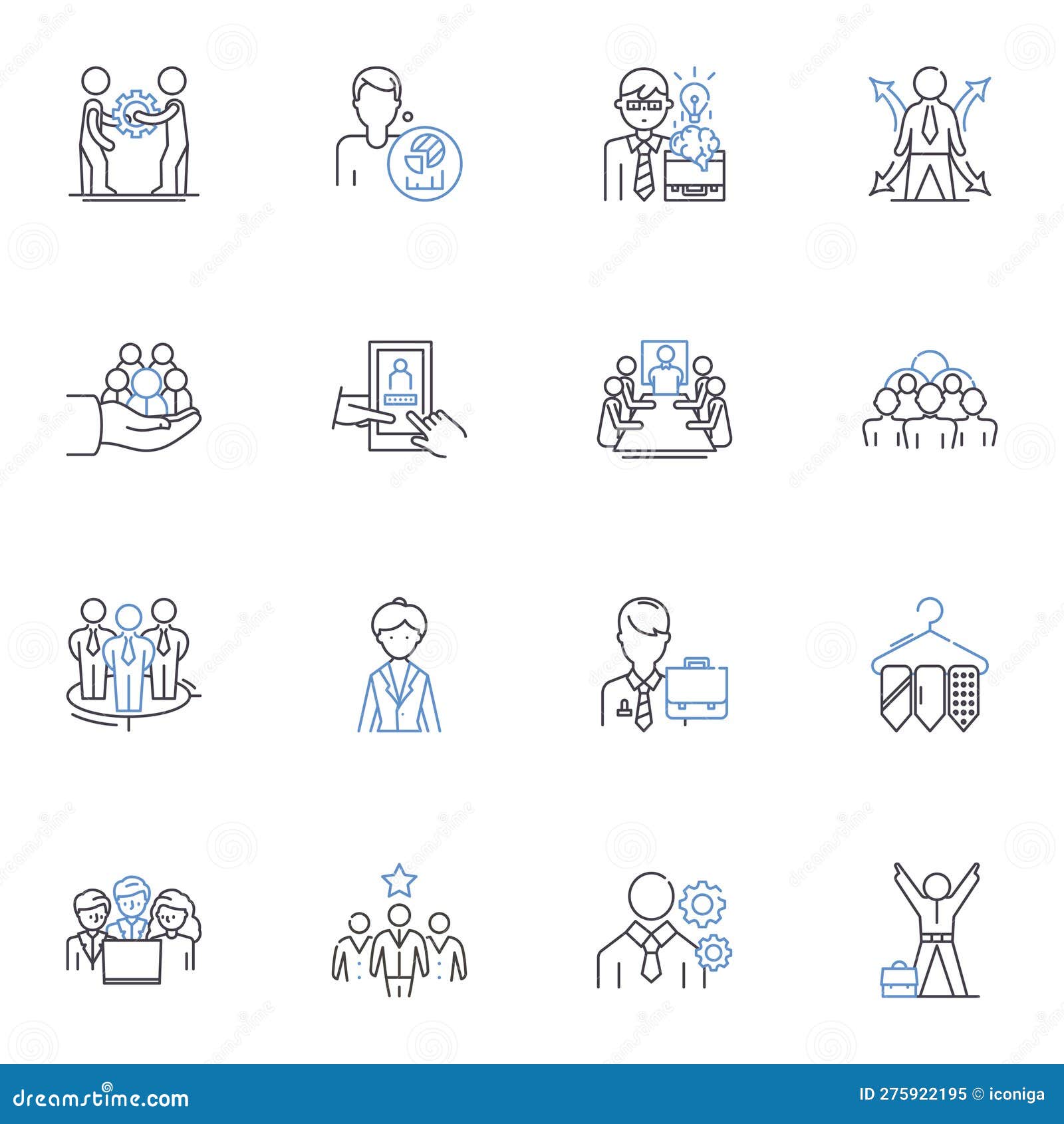 Sales Force Line Icons Collection. Proactive, Versatile, Agile ...