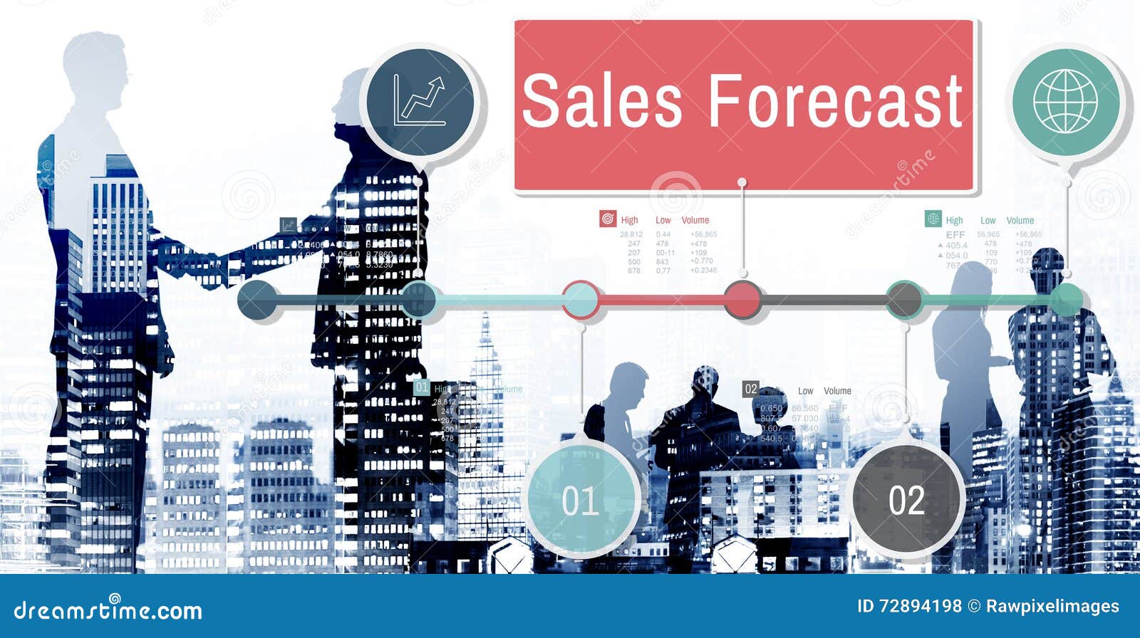 Sales Forecast Planning Strategy Business Concept Stock Photo - Image ...