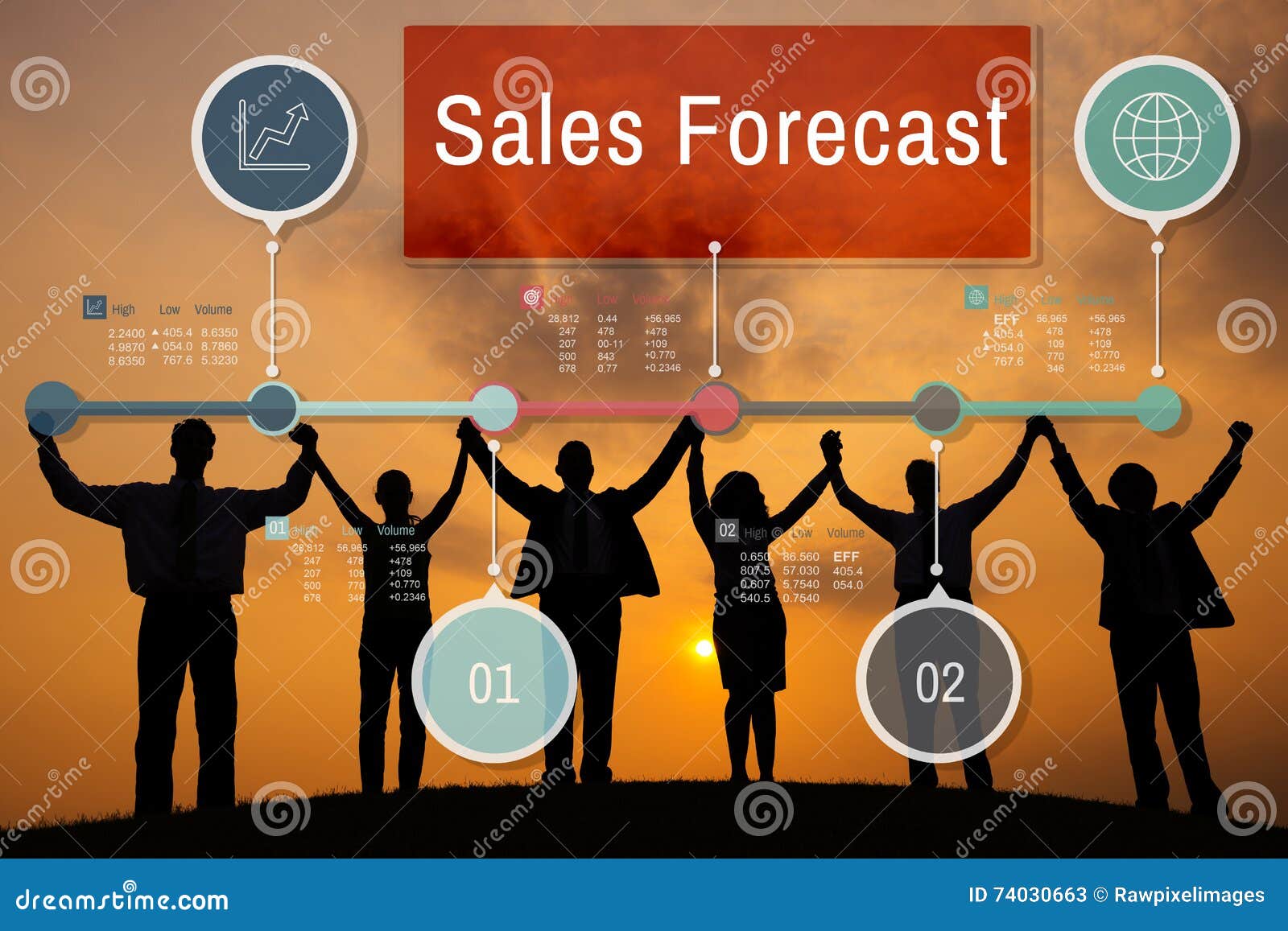 Sales Forecast Planning Strategy Business Concept Stock Image - Image ...