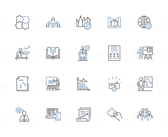 Sales Forecasting Line Icons Collection. Prediction, Analytics ...
