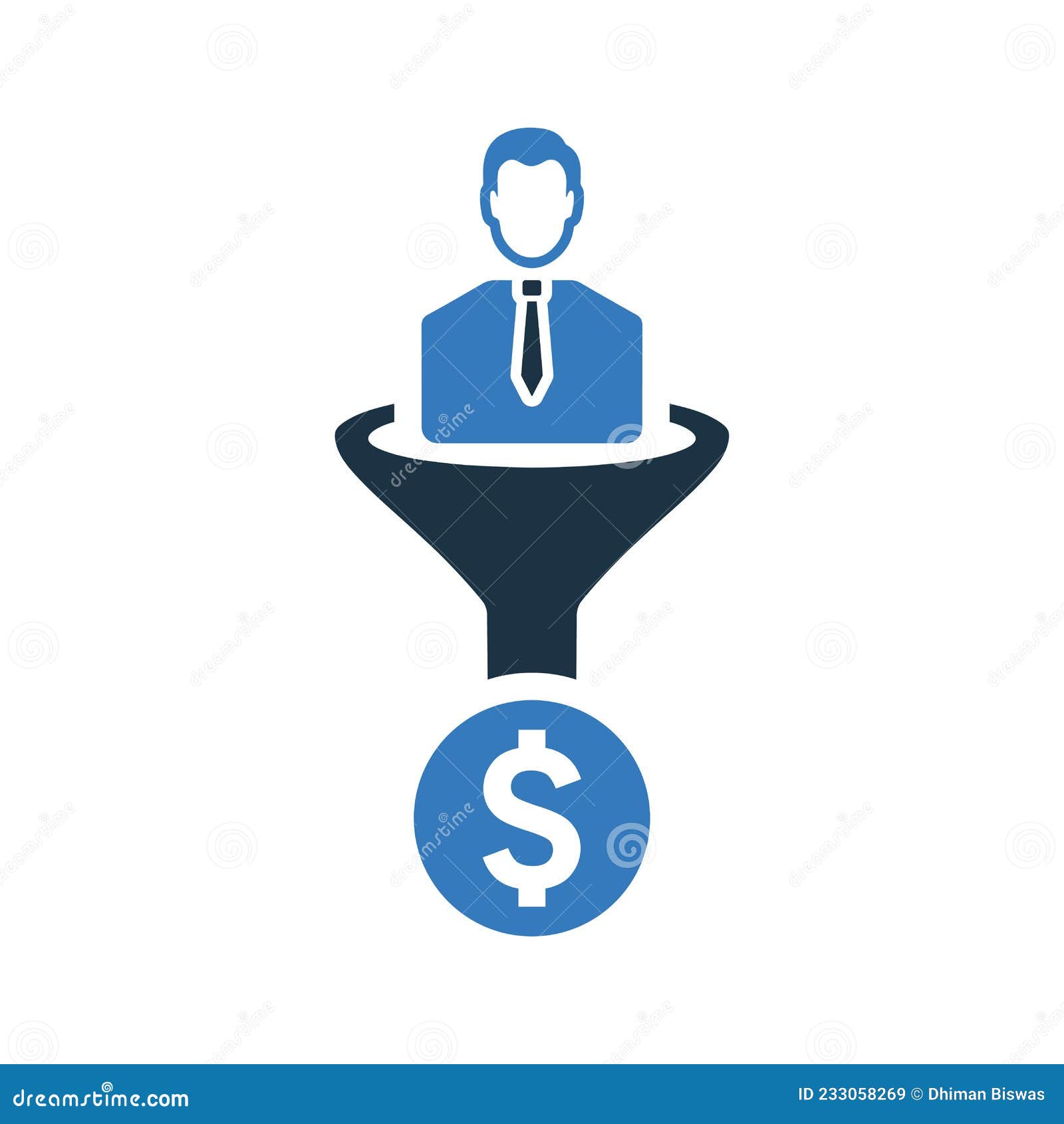 Sales Funnel, Customer Filter Icon. Simple Editable Vector Illustration ...