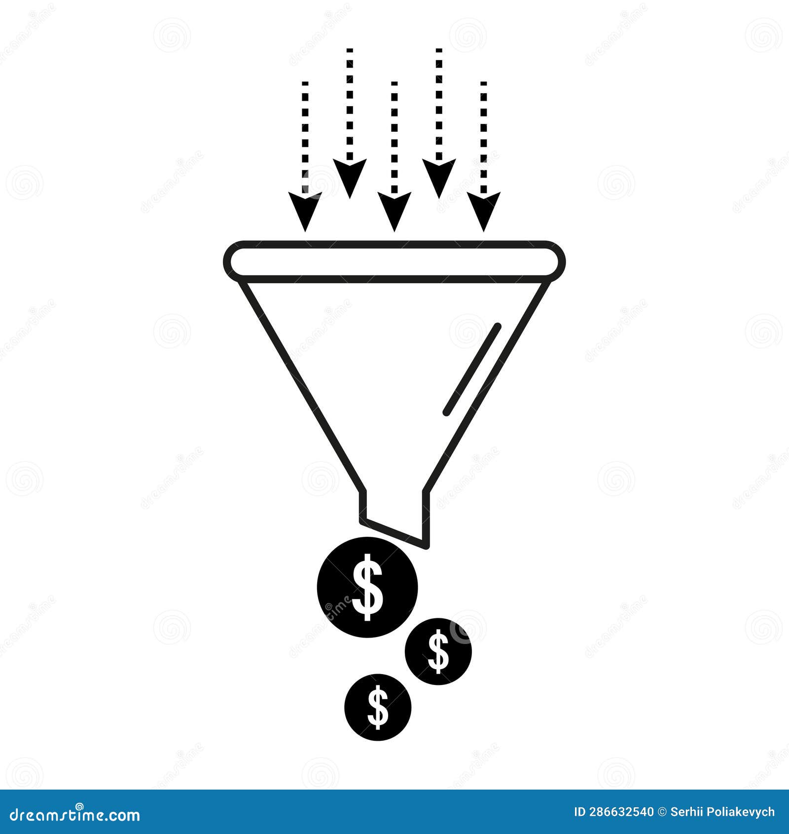 Sales Funnel Icon. Vector Illustration. EPS 10 Stock Vector ...