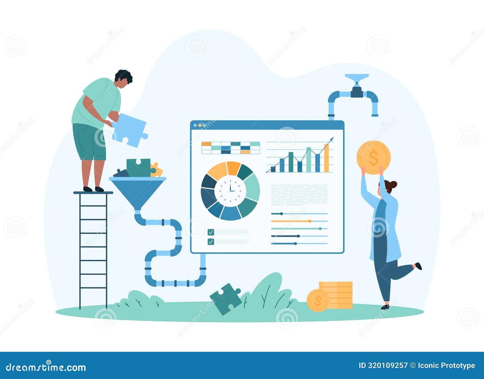Idea Monetization Process Business Vector Flat 3d Isometric | CartoonDealer.com #66251974