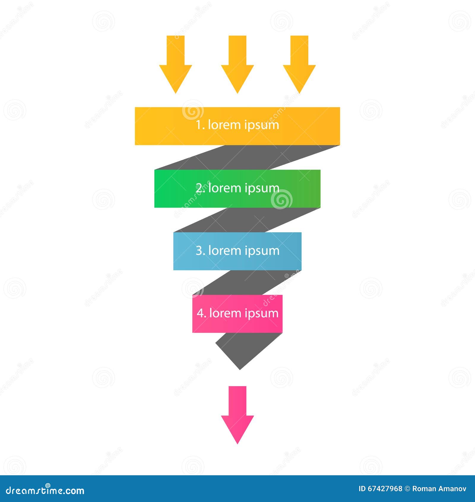 Sales Funnel. Vector Illustration. Stock Illustration - Illustration of ...