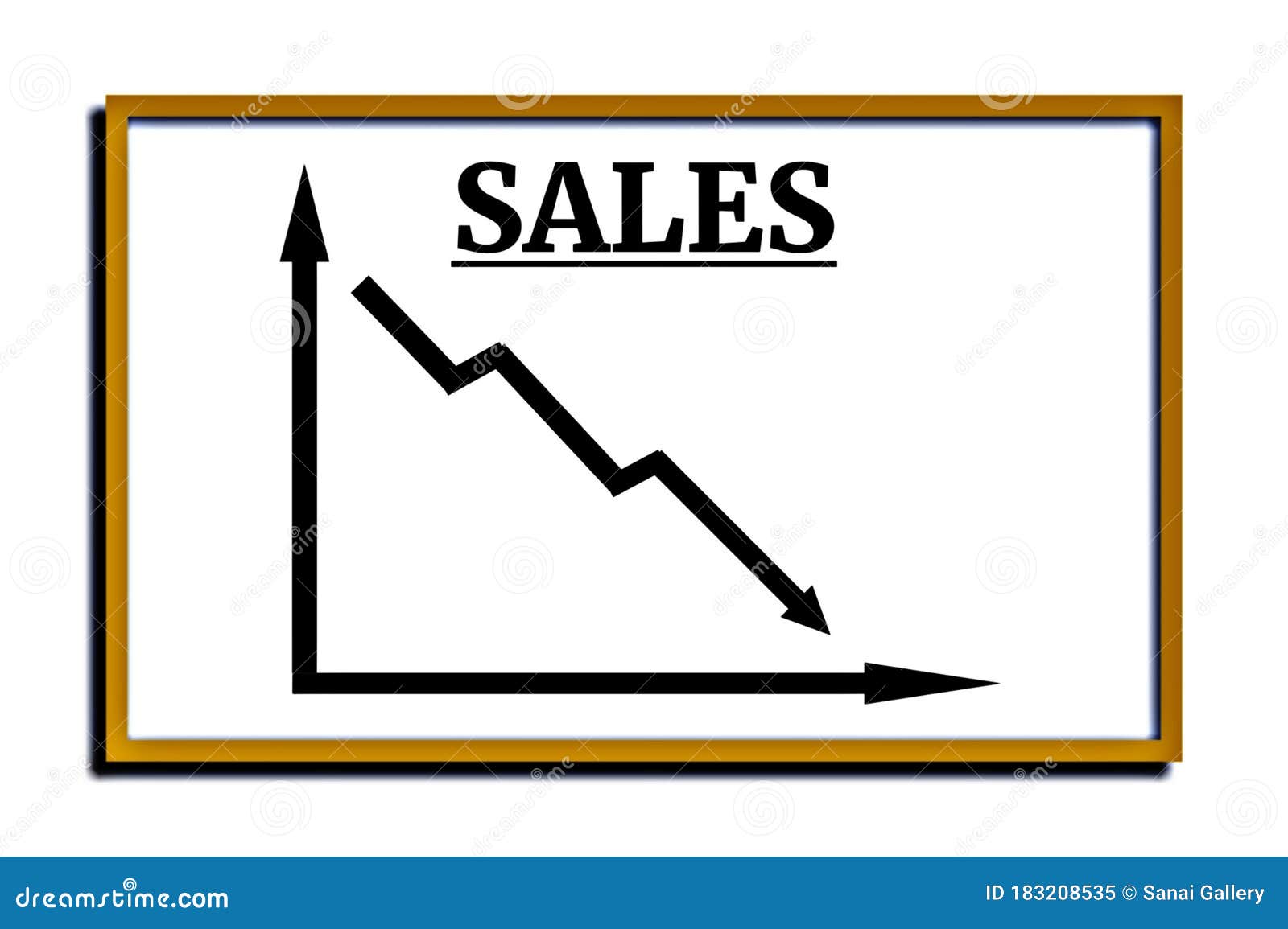 Sales Graph Illustrated on the Board Stock Illustration - Illustration ...