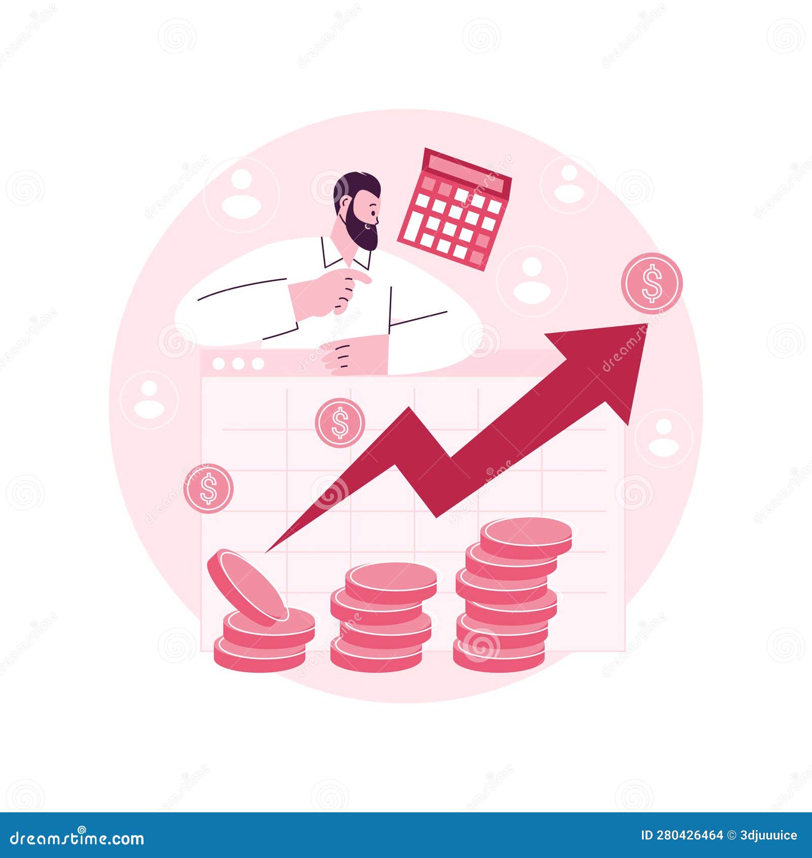Sales Growth Abstract Concept Vector Illustration. Stock Vector ...