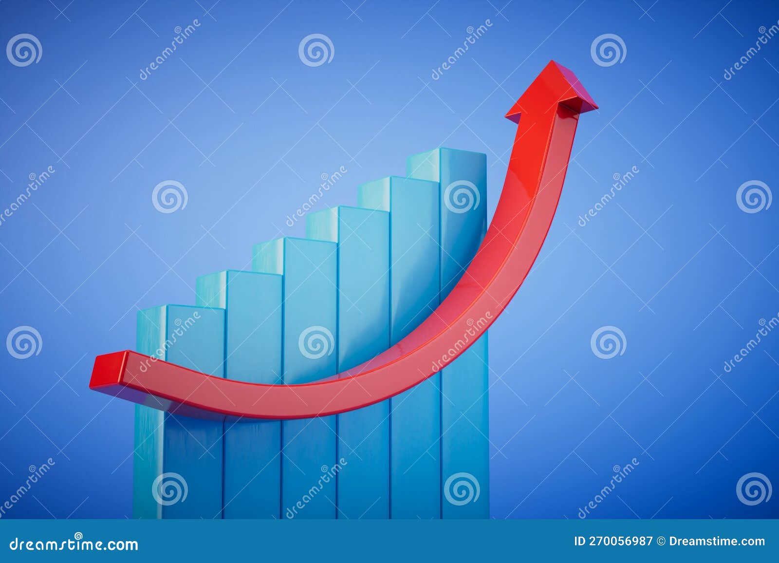 Sales Growth Chart. a Red Arrow Going Up According To the Designated ...