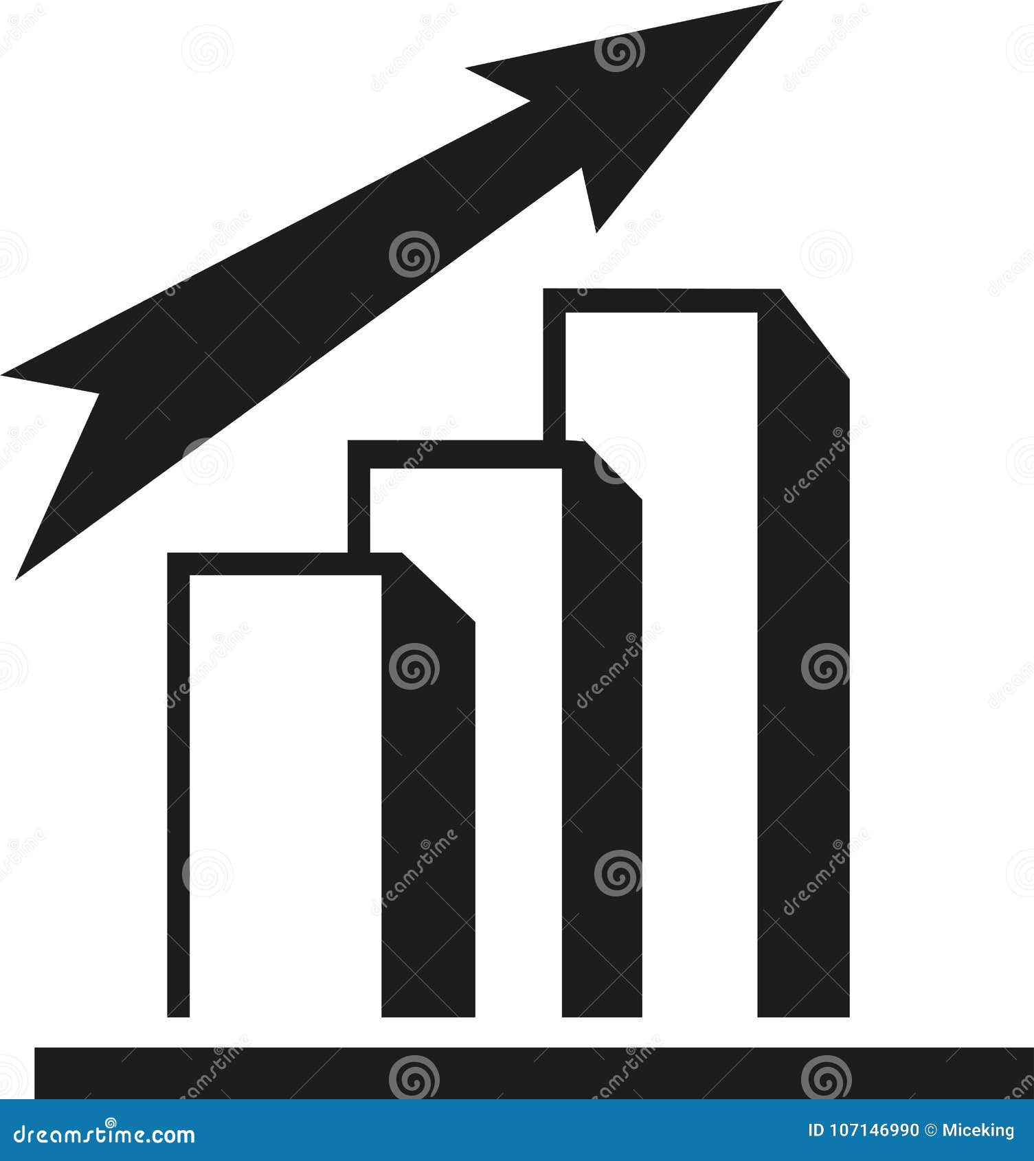Sales growth - chart stock vector. Illustration of graph - 107146990