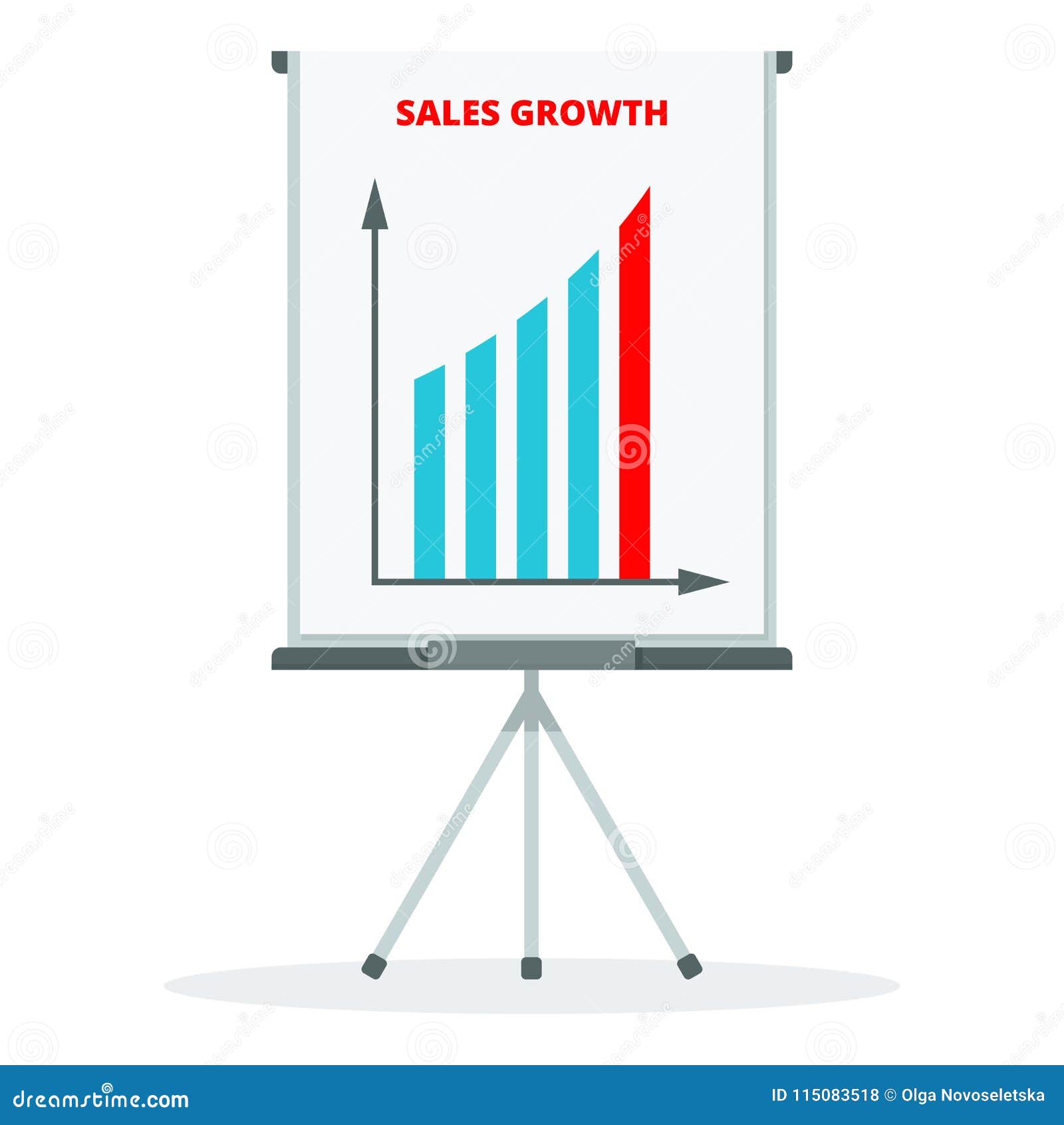 Sales growth concept stock vector. Illustration of office - 115083518