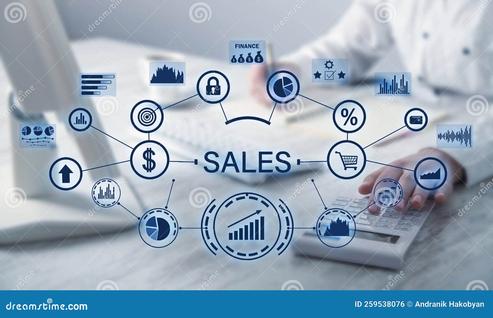 Sales Growth. Increase Sales. Graphs and Charts Stock Photo - Image of ...