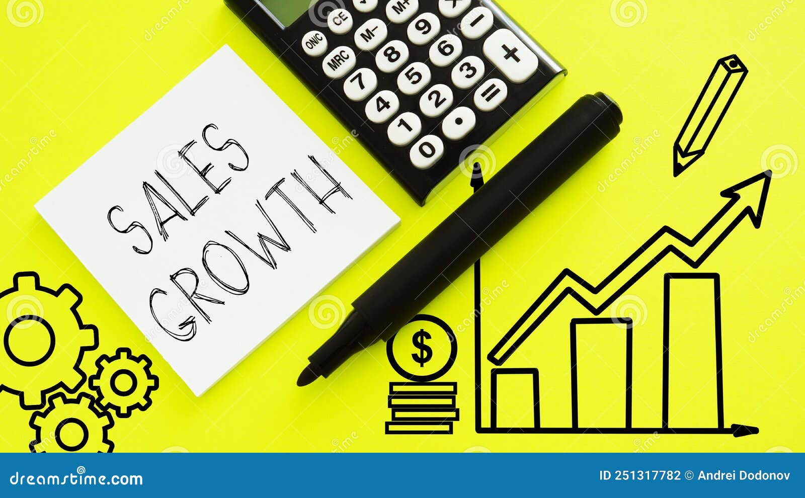 Sales Growth is Shown Using the Text Stock Photo - Image of idea ...
