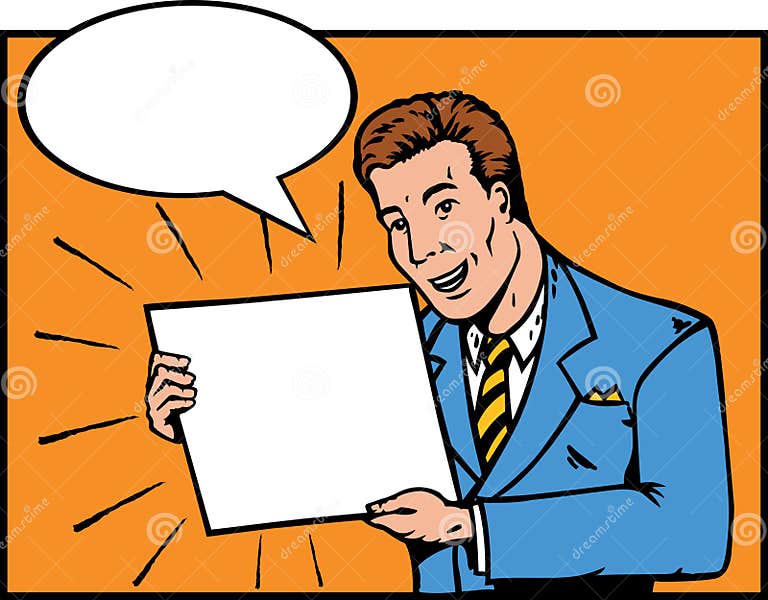 Sales Guy stock vector. Illustration of sell, present - 6349133