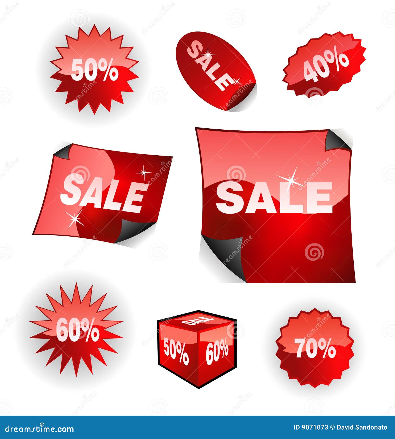 Sales Icon Set stock vector. Illustration of colorful - 9071073