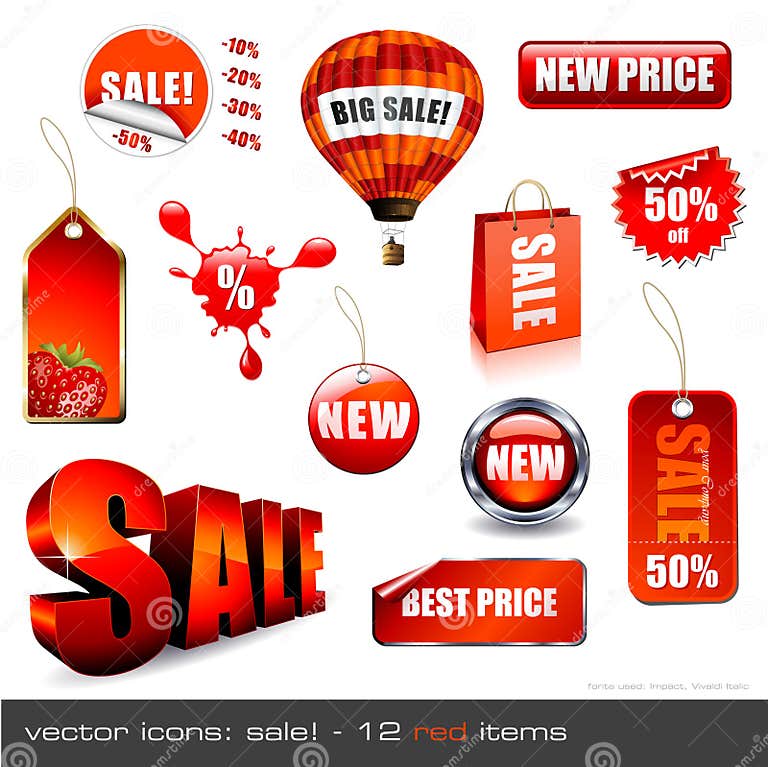 Sales icon set stock vector. Illustration of blot, advertisement - 9324121