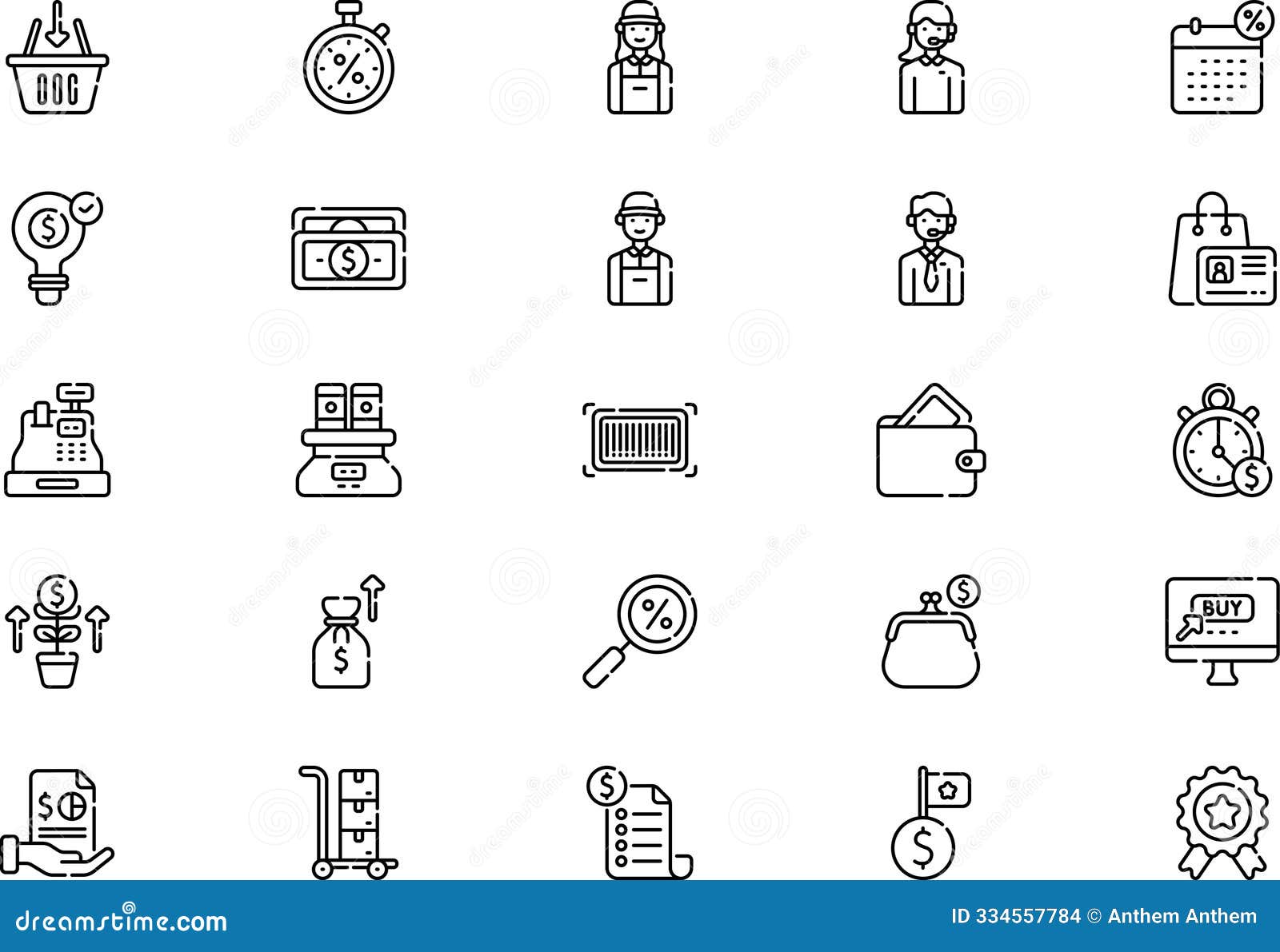 Sales Icons Collection is a Vector Illustration with Editable Stroke ...