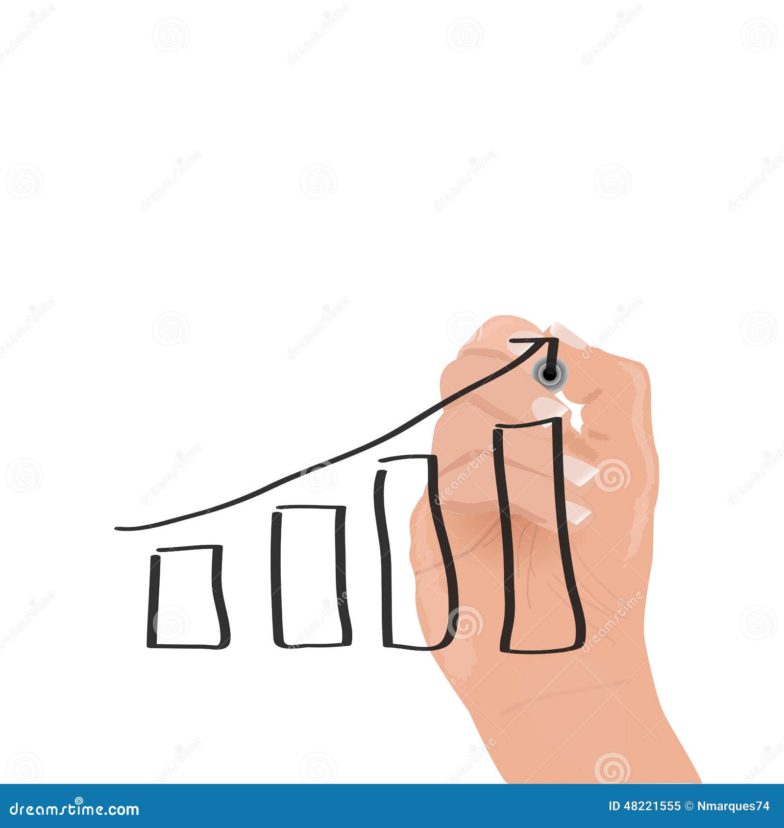 Drawing Of A Sales Increase Cartoon Vector | CartoonDealer.com #9837465