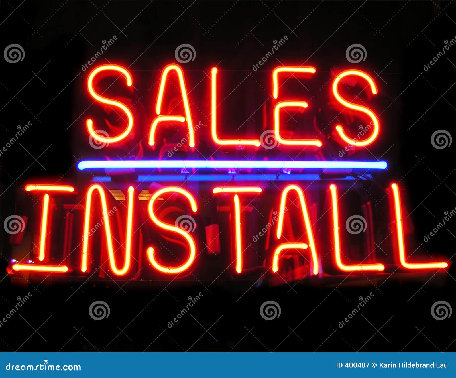 Sales Install stock image. Image of automobile, light, signage - 400487