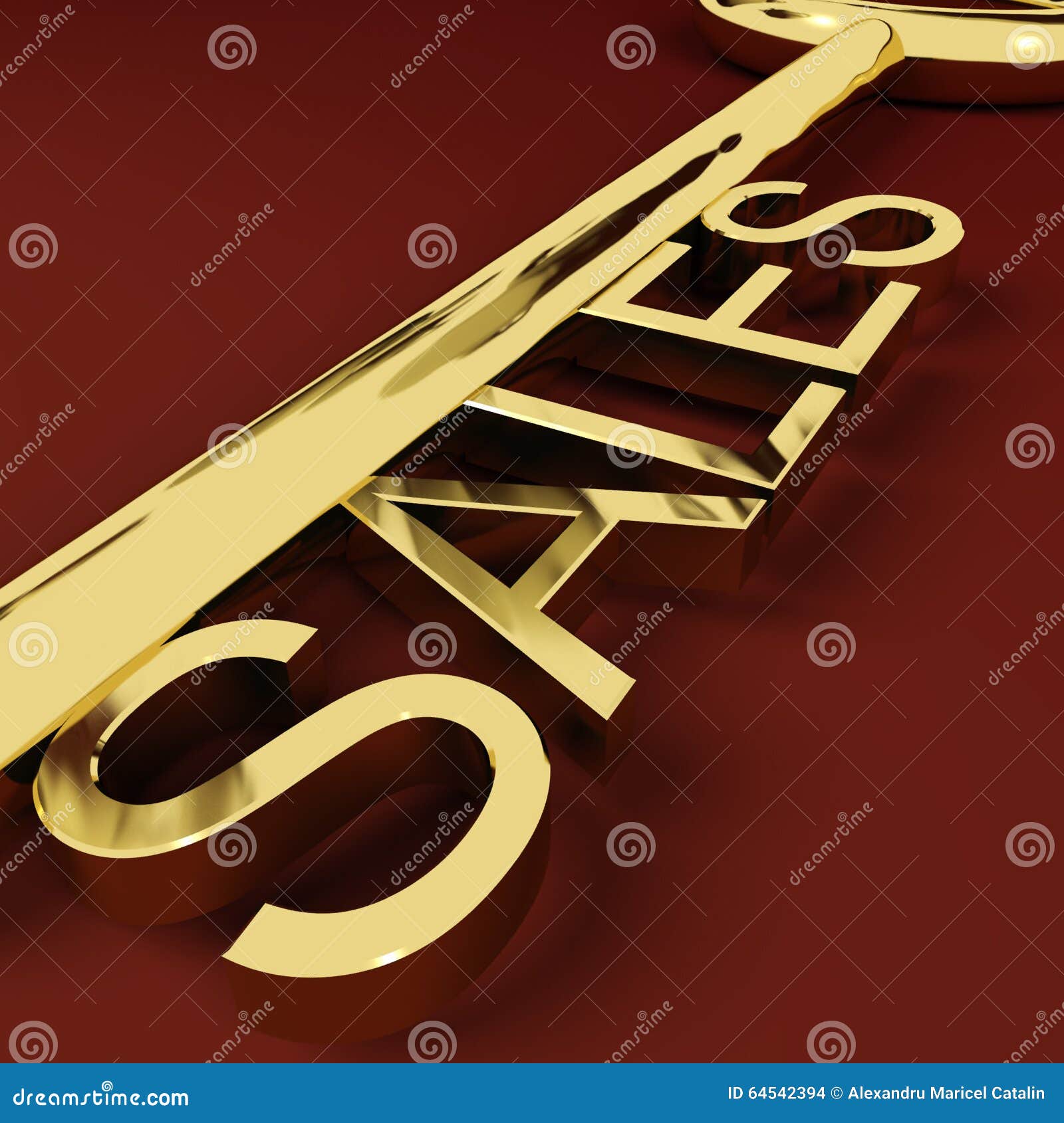 Sales Key Representing Business and Ecommerce Stock Illustration ...