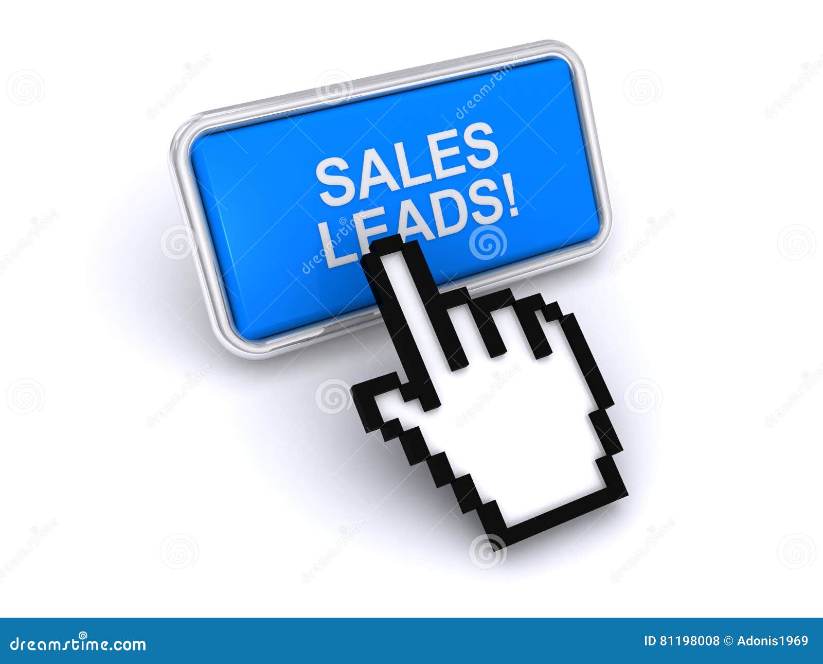 Sales leads ! stock illustration. Illustration of finding - 81198008