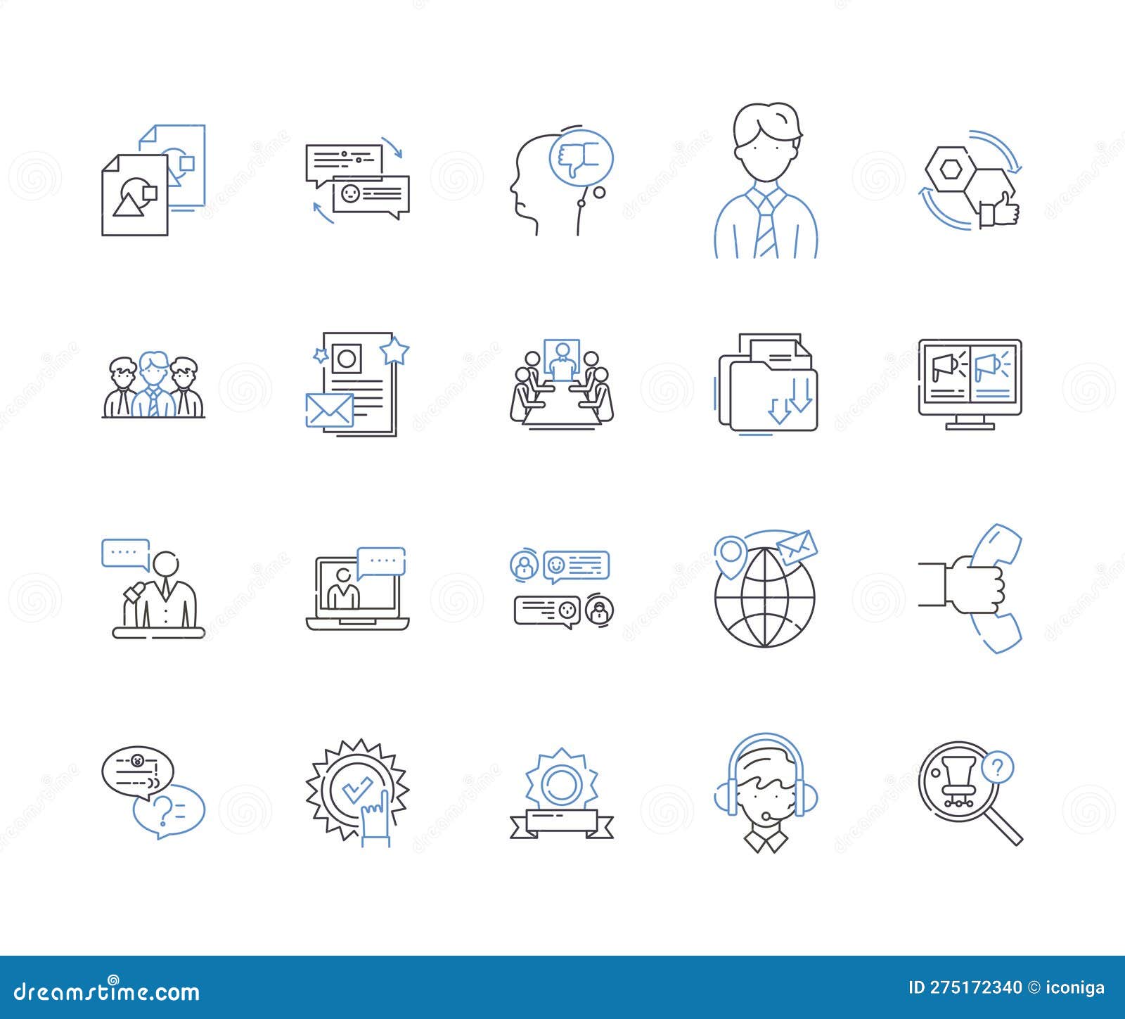 Sales Management Outline Icons Collection. Sales, Management, Planning ...