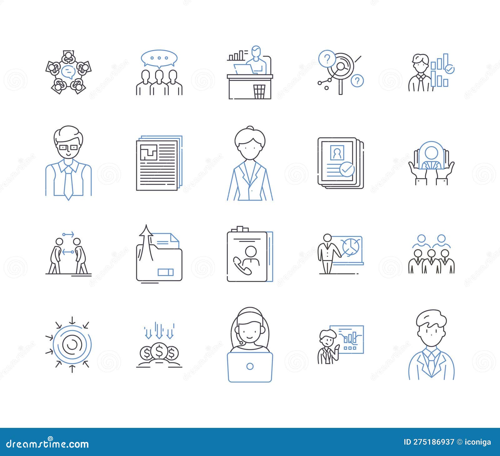 Sales Management Outline Icons Collection. Sales, Management, Planning ...