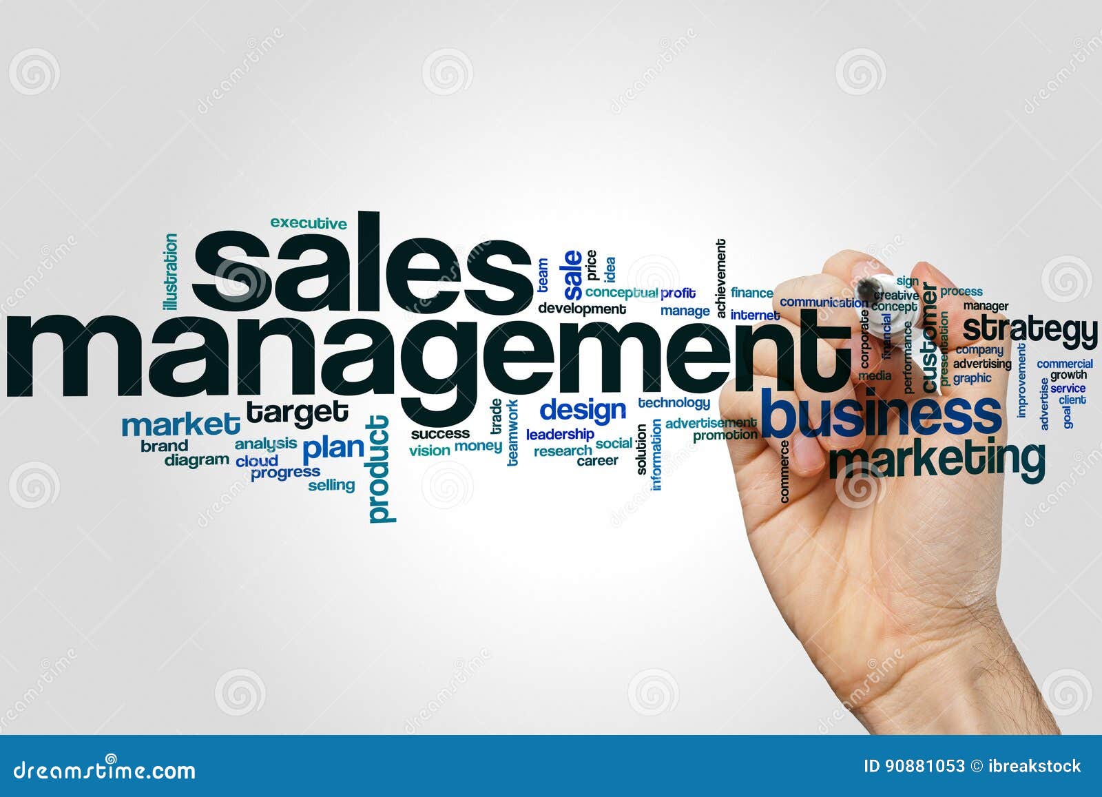 Sales Management Word Cloud Stock Illustration - Illustration of ...