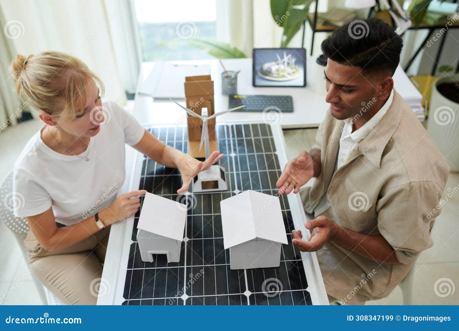 Sales Manager Talking To Customer about Panels Stock Image - Image of ...