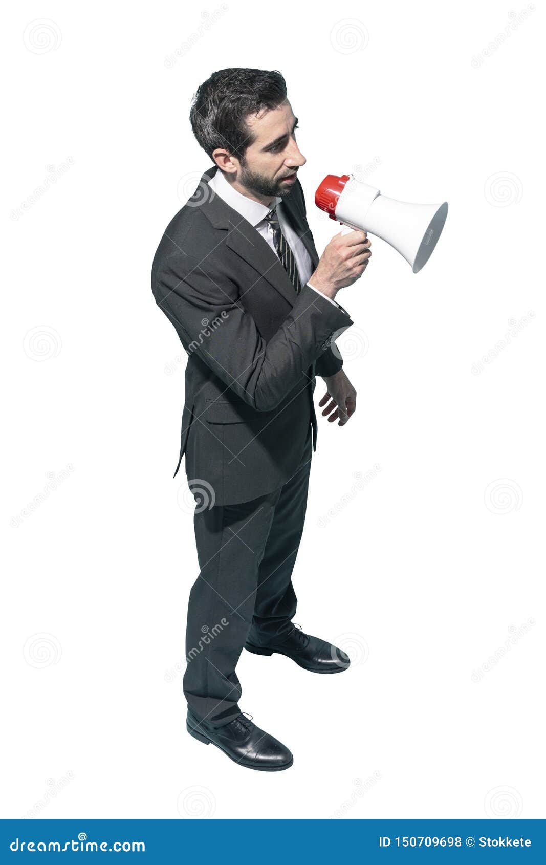 Sales Manager Shouting with a Megaphone Stock Photo - Image of male ...