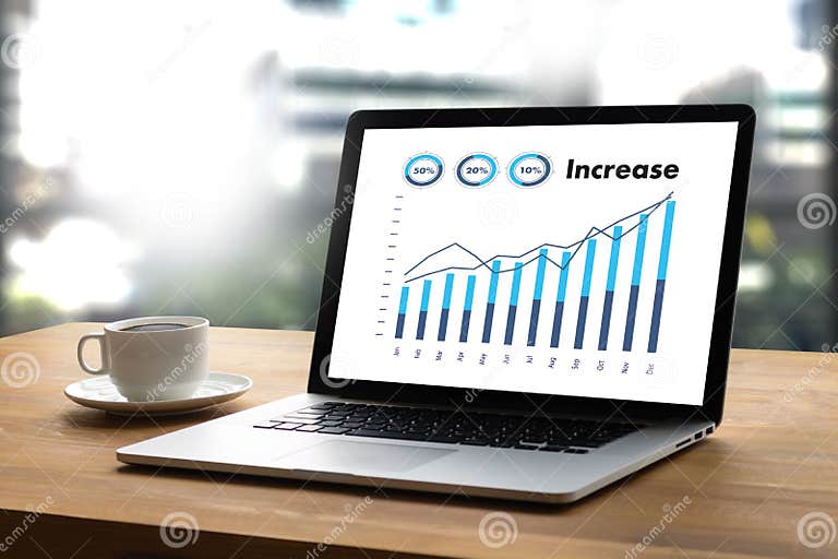 Sales Many Charts And Graphs Business Increase Revenue Shares Co Stock