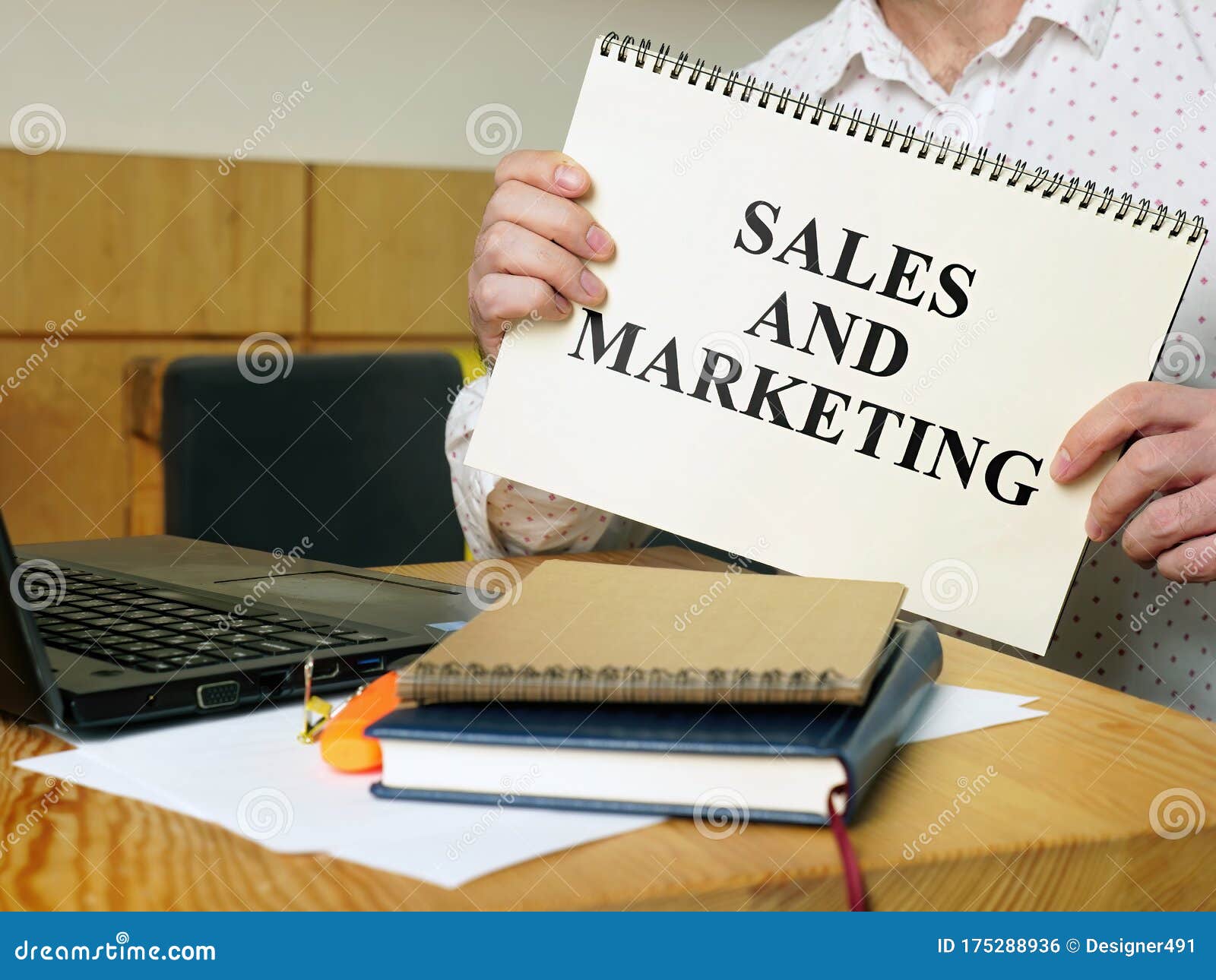 Sales and Marketing Paper Report in Office Stock Photo - Image of sale ...