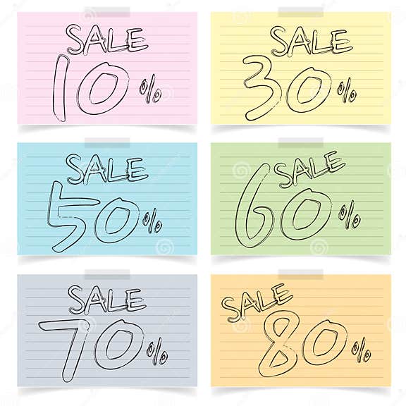 Sales notes stock vector. Illustration of shopping, labels - 73070985