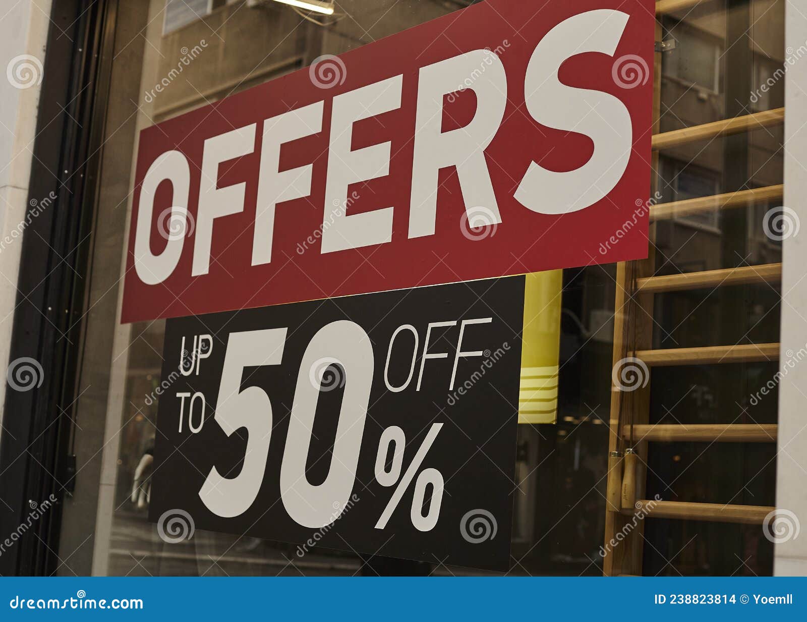 Sales Offer Sign on a Store Editorial Stock Image - Image of price ...