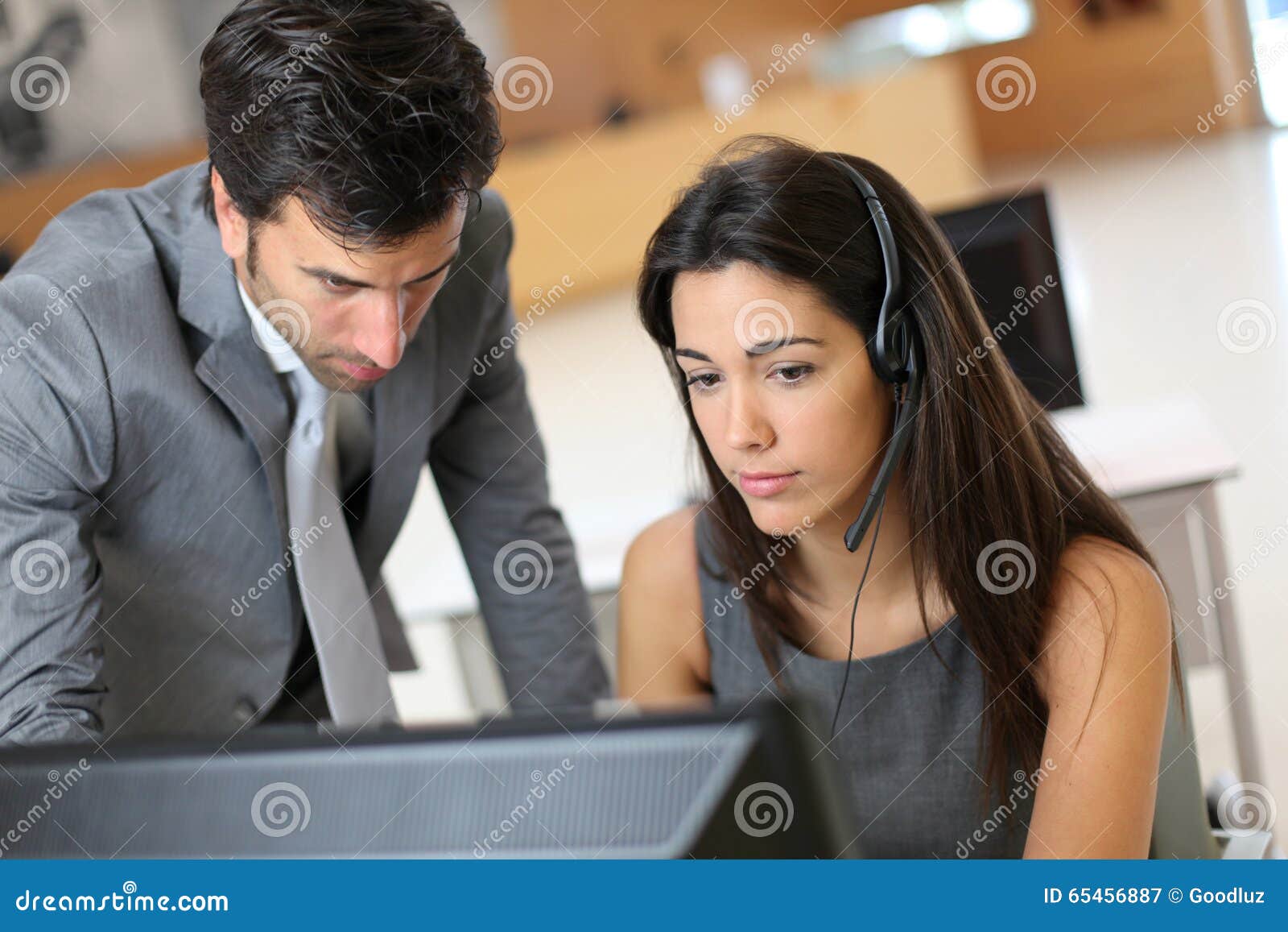 Sales People Working at Office Stock Image - Image of business ...