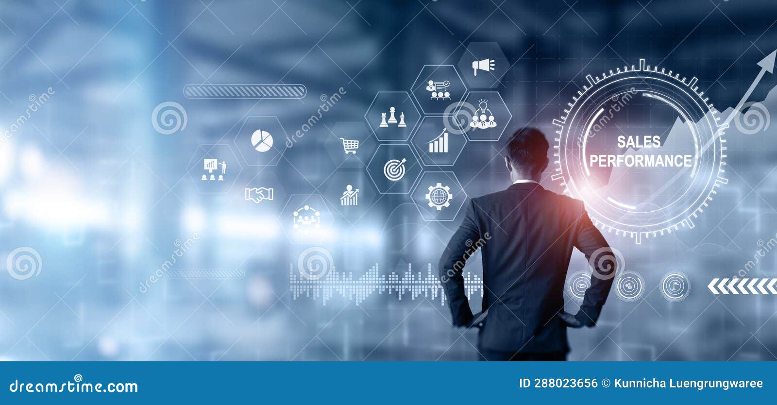 Sales Performance Concept. Sales Manager Planning from Data Analytics ...