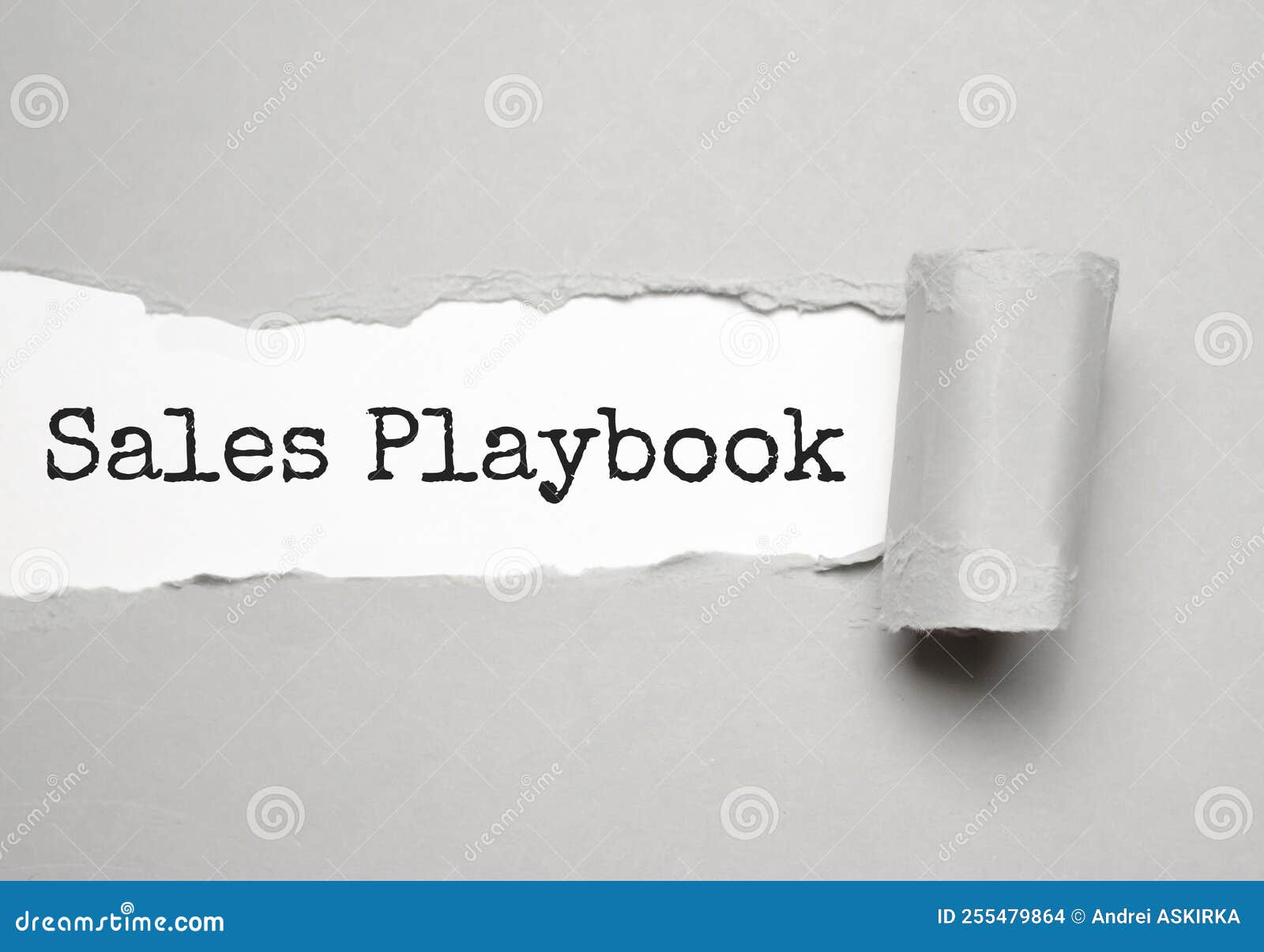 Sales Playbook on Grey Torn Paper. Business Concept Stock Photo - Image ...