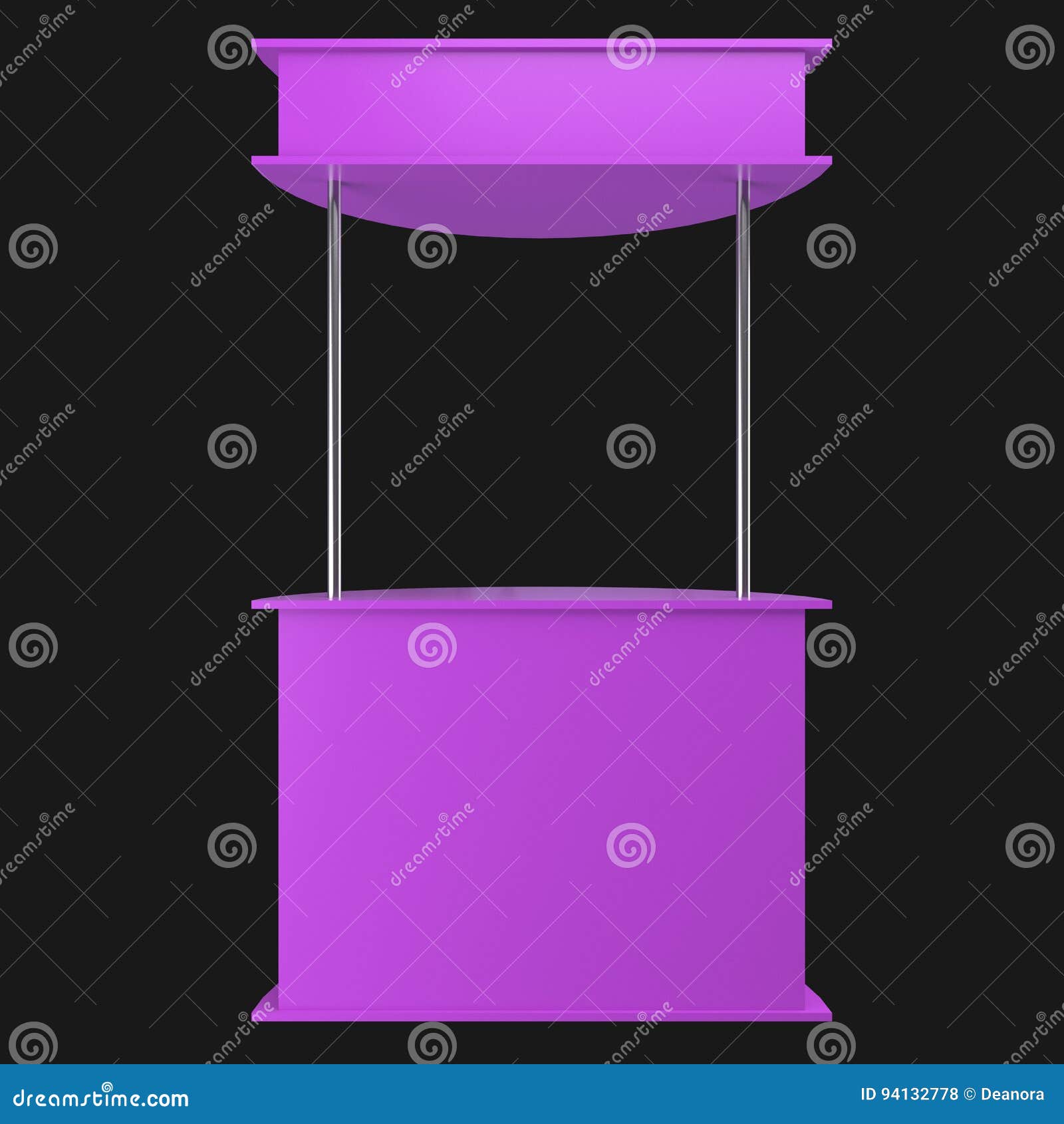 Sales Point Stand 3d Illustration Stock Illustration - Illustration of ...