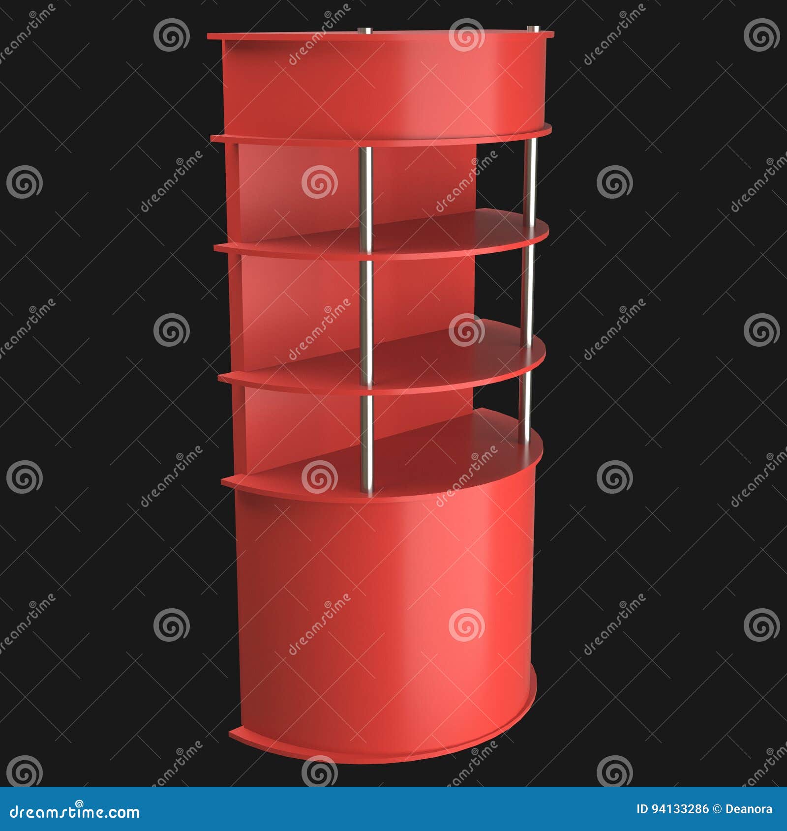 Sales Point Stand 3d Illustration Stock Illustration - Illustration of ...