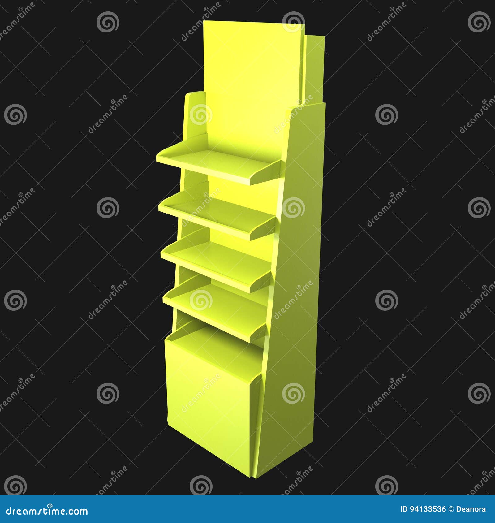 Sales Point Stand 3d Illustration Stock Illustration - Illustration of ...