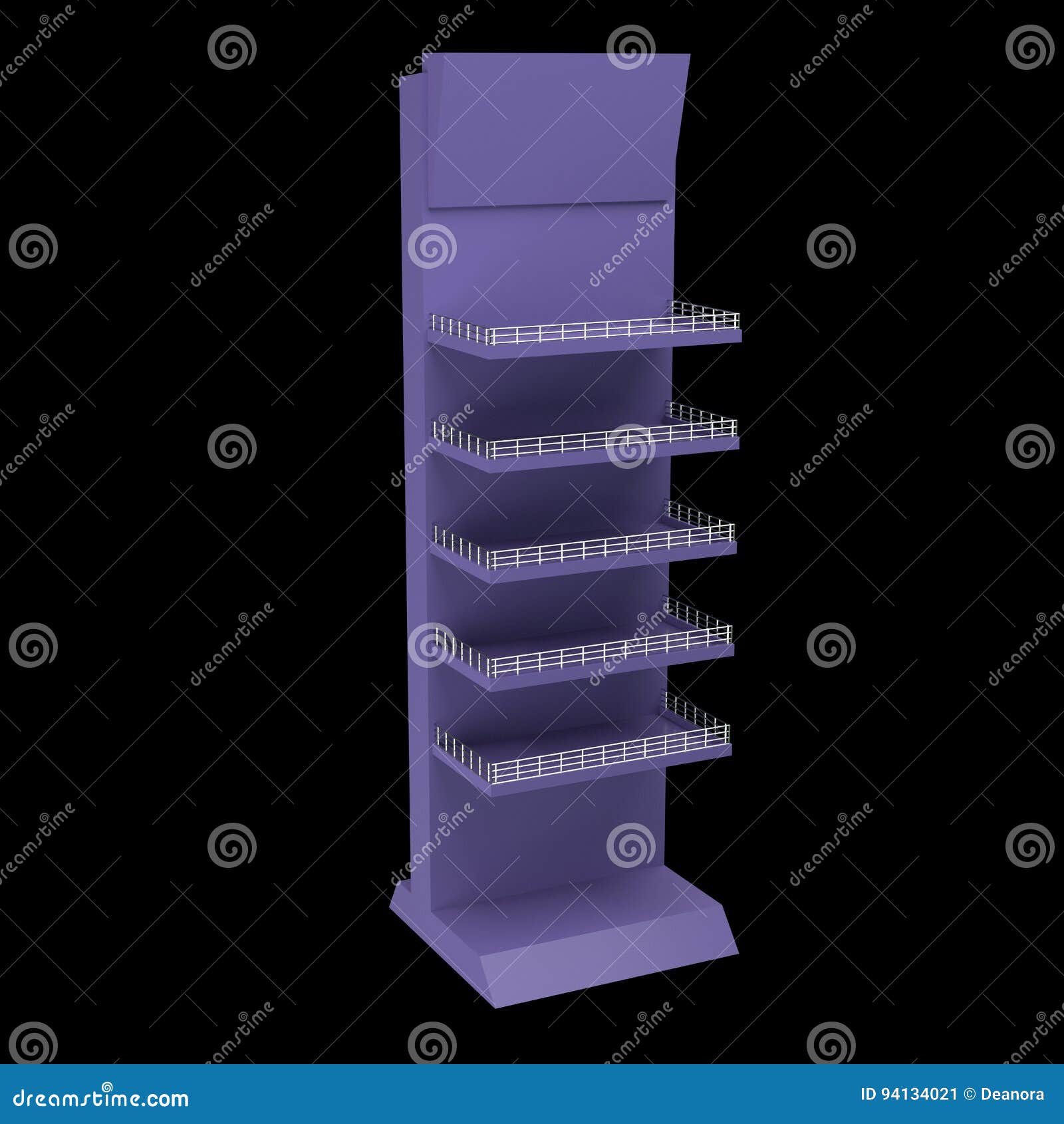 Sales Point Stand 3d Illustration Stock Illustration - Illustration of ...