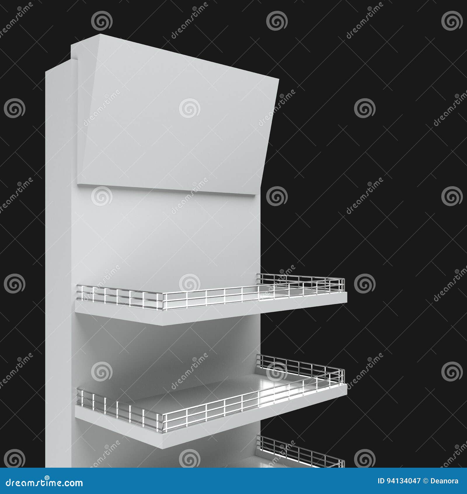 Sales Point Stand 3d Illustration Stock Illustration - Illustration of ...