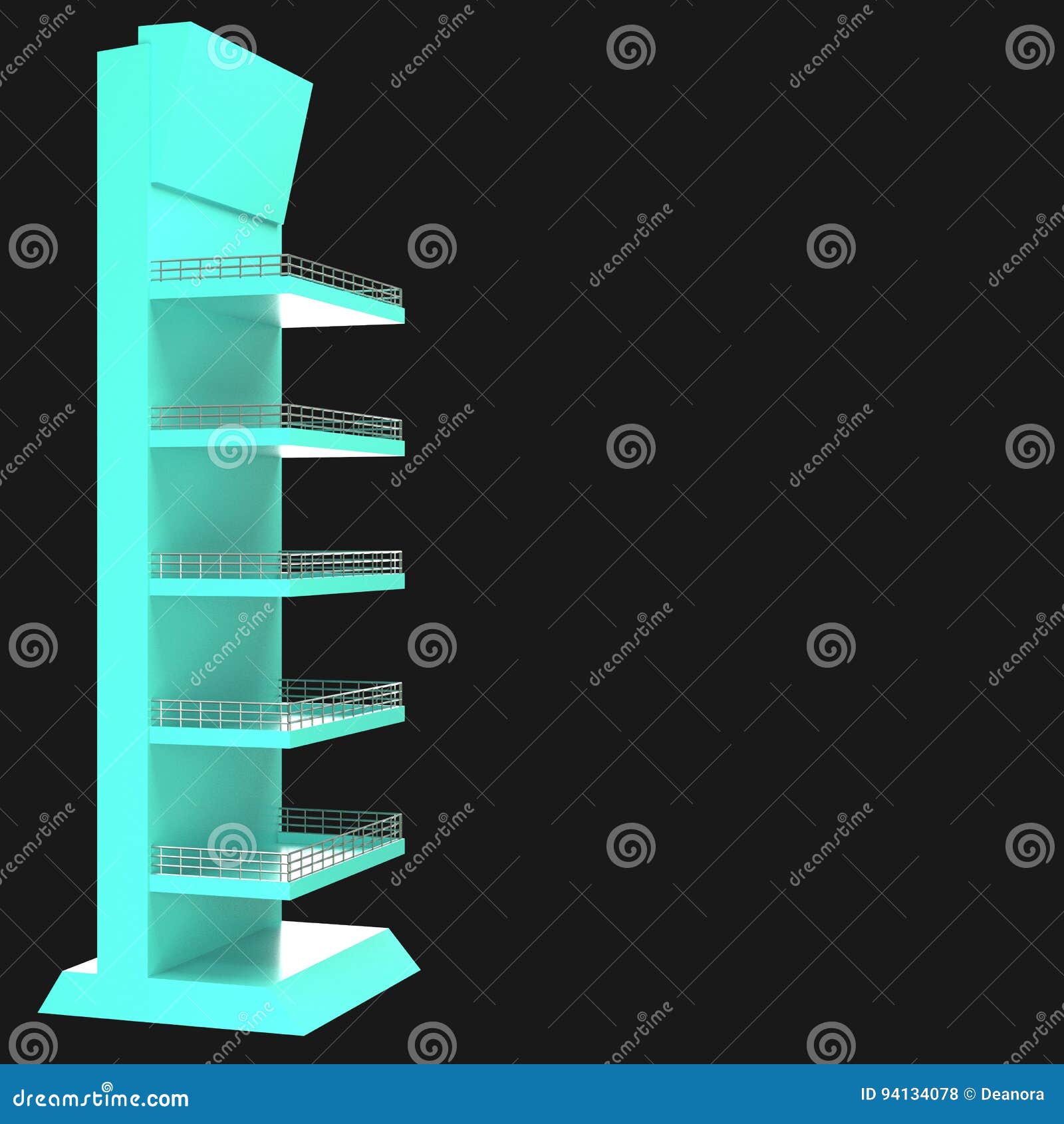 Sales Point Stand 3d Illustration Stock Illustration - Illustration of ...