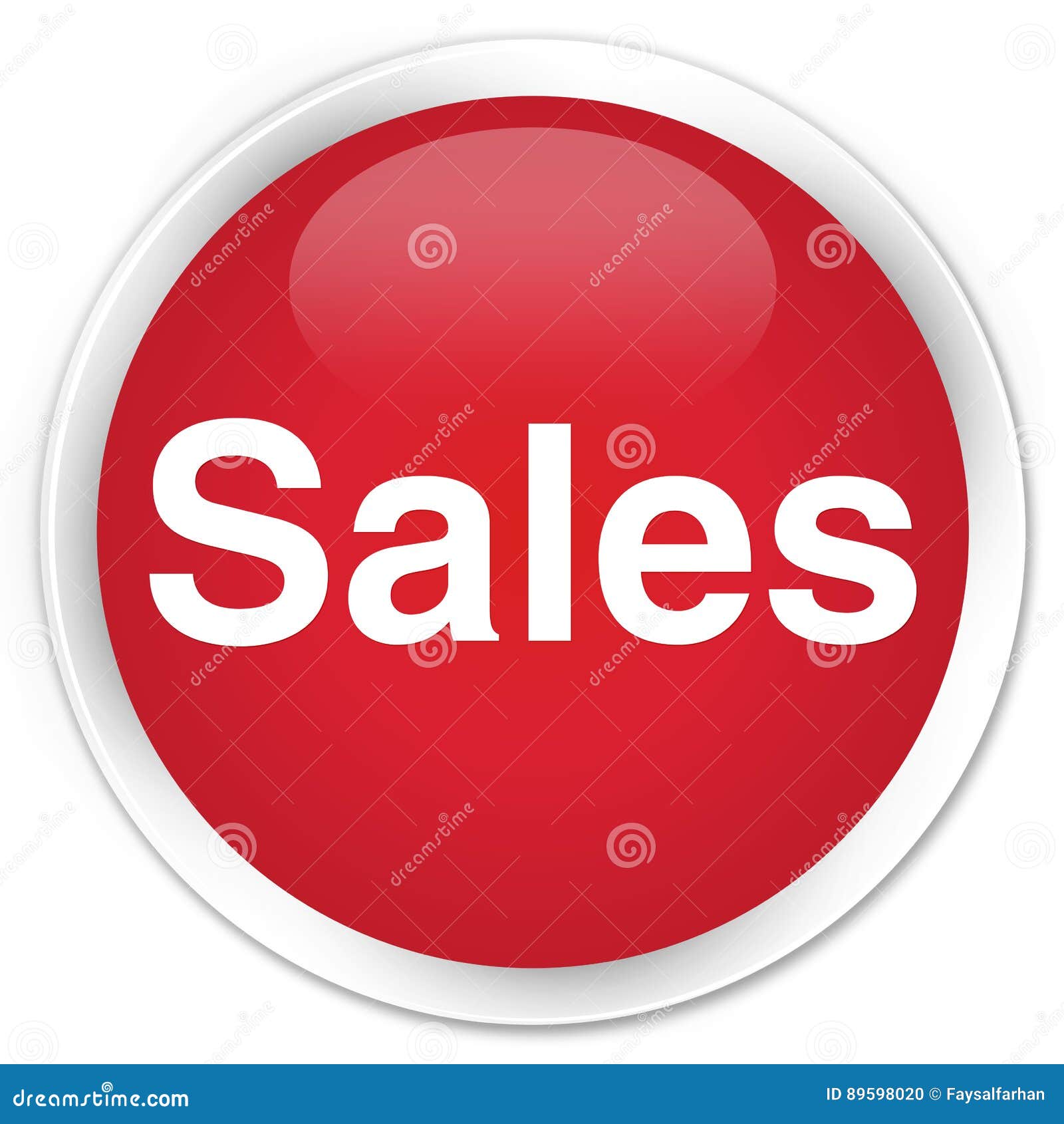 Sales Premium Red Round Button Stock Illustration - Illustration of ...