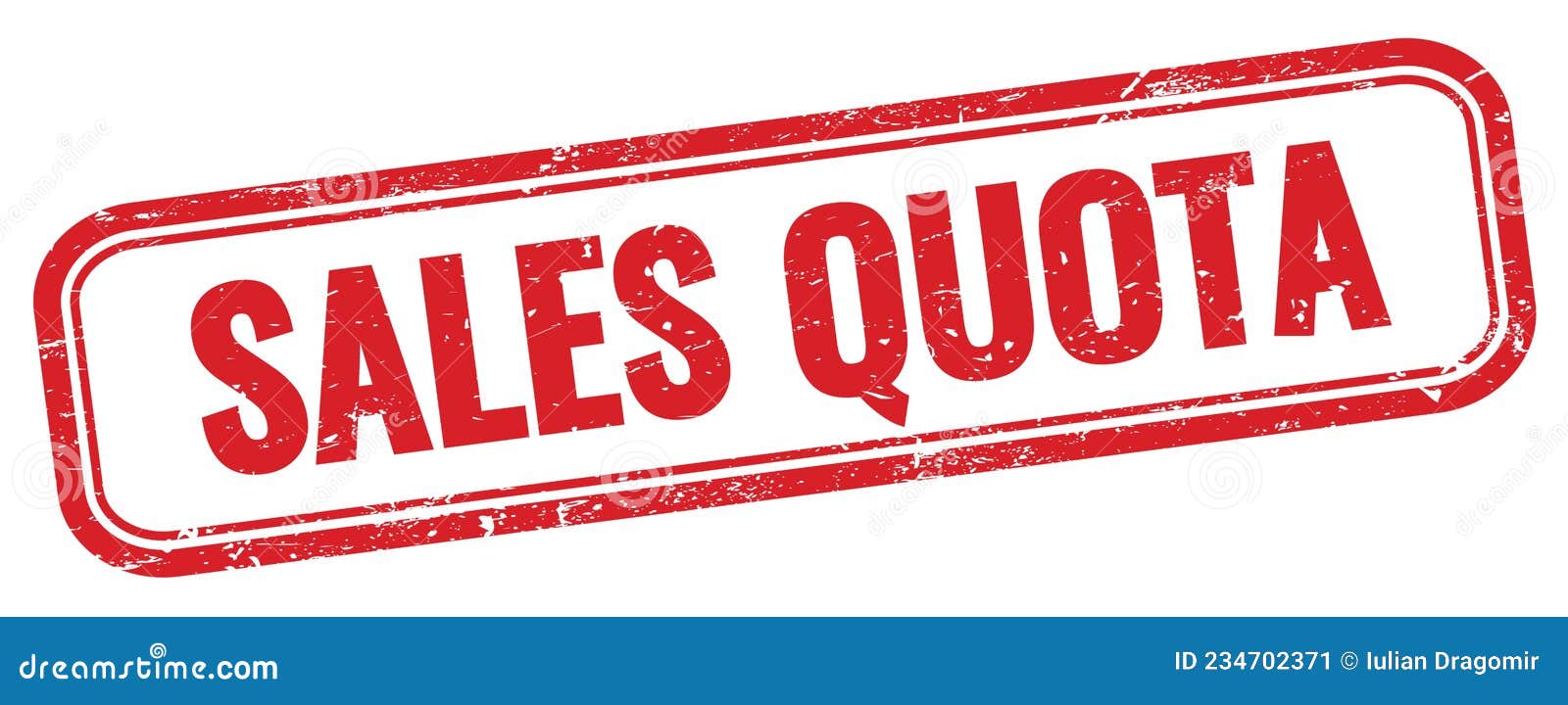 SALES QUOTA Text on Red Grungy Stamp Stock Illustration - Illustration ...