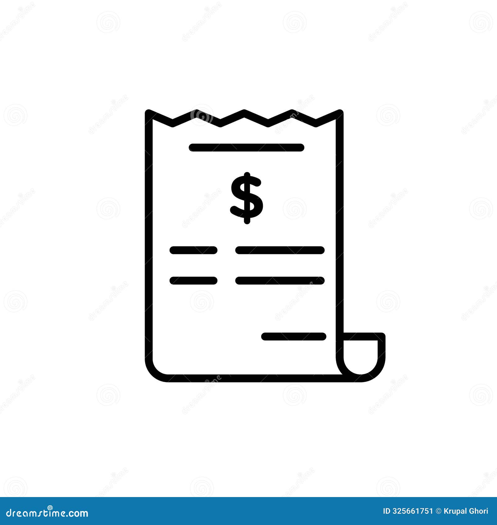 Sales Receipt Icon Ideal for Billing and Transactions Stock Vector ...