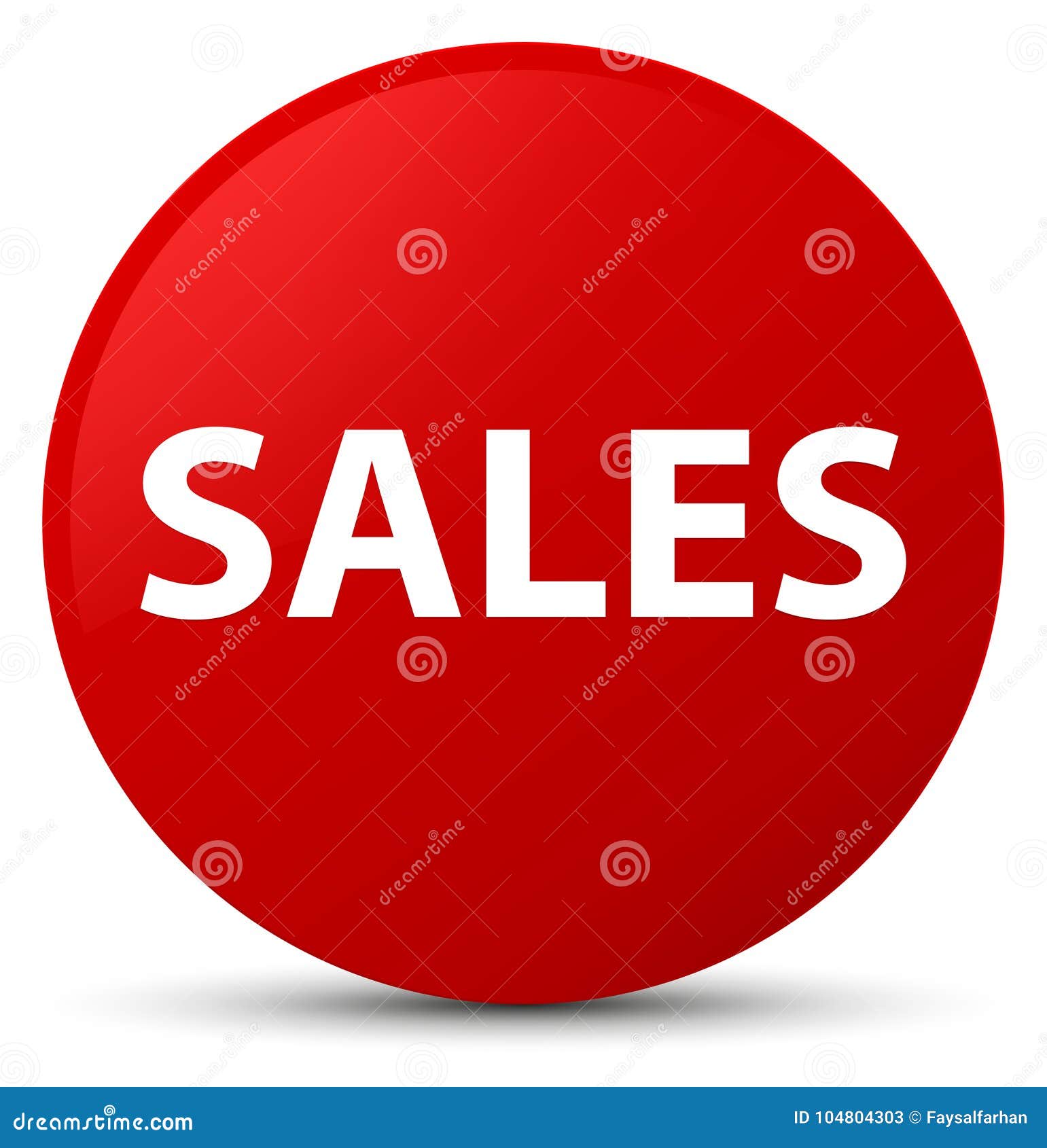 Sales red round button stock illustration. Illustration of button ...
