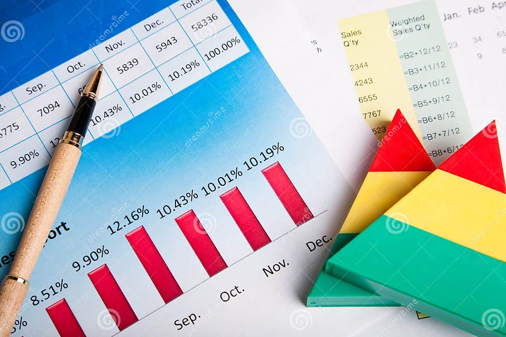 Sales report stock image. Image of chart, concept, calculation - 16935919