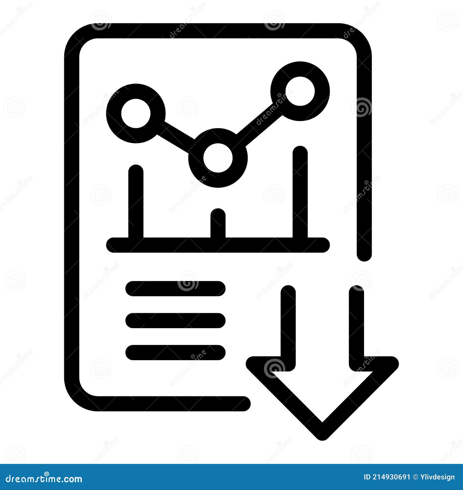 Sales Report Icon, Outline Style Stock Vector - Illustration of ...