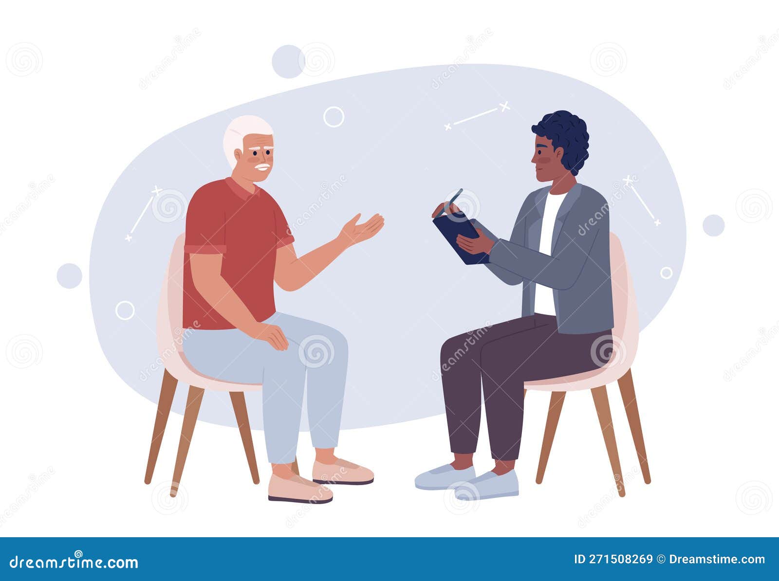 Sales Representative Interacting with Customer 2D Vector Isolated Spot ...